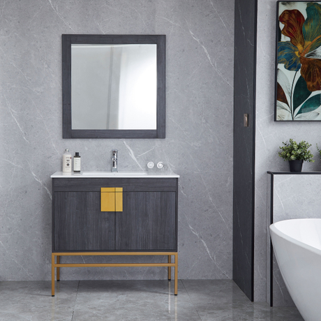 Bathroom Cabinets Wall Floor Mounted Vanity Golden Color Legs - Buy ...